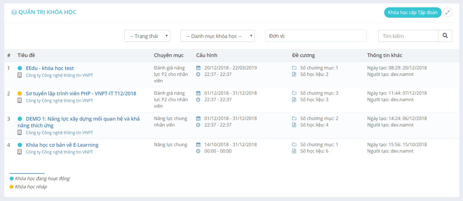 Phần mềm học trực tuyến VNPT Elearning - Hệ thống học online VNPT